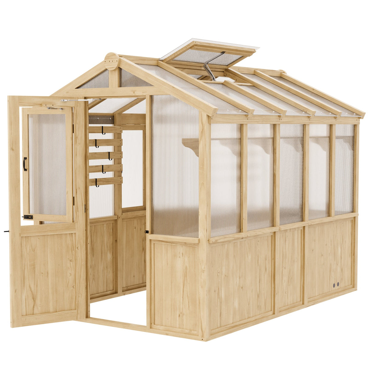 6.7x9.7x7.7 ft Wood and Polycarbonate Walk-in Greenhouse_WGH65 – Page 2 ...