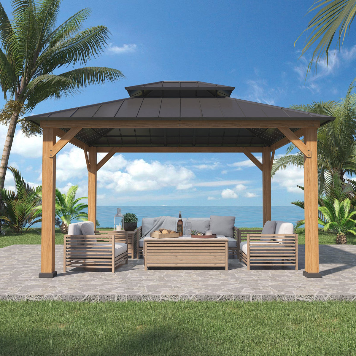 Wood Gazebos | Wood Frame Gazebos & Outdoor Wood Canopies – Eagle Peak