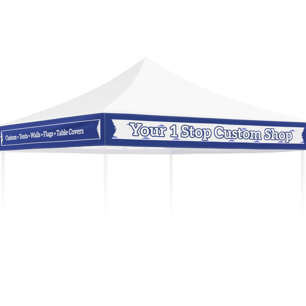 Custom Canopy Valance Wrap Banner with Business Logo for 10x10 Pop Up ...