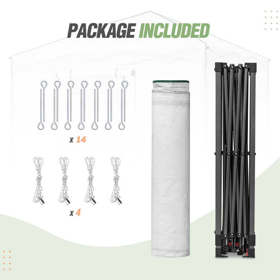 10x10 Walk In Pop Up Greenhouse – Eagle Peak Custom Canopy Tent