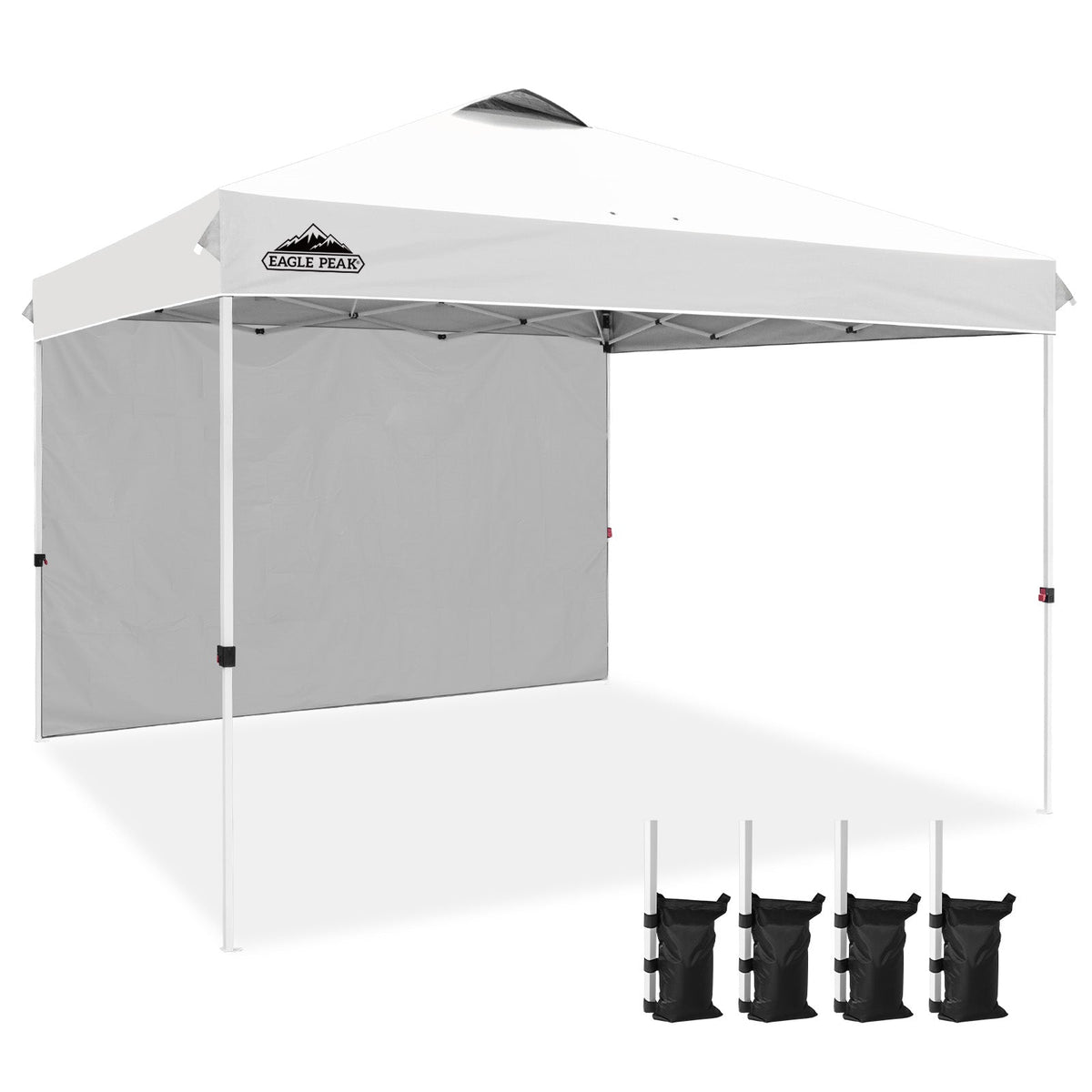 12x12 Commercial Heavy Duty Pop up Canopy with 1 Sidewall – Eagle Peak