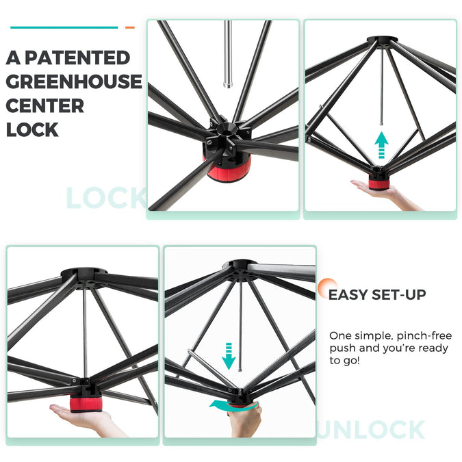 12x8 Portable Large Walk-in Pop Up Greenhouse – Eagle Peak Custom ...