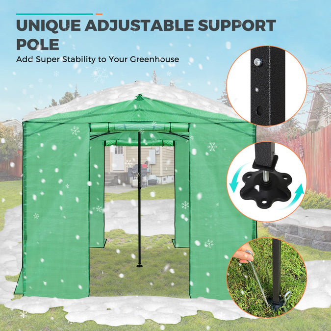12x8 Portable Large Walk-in Pop Up Greenhouse – Eagle Peak Custom ...