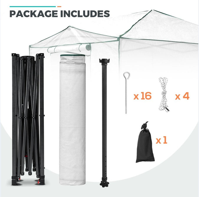 12x8 Portable Large Walk-in Pop Up Greenhouse – Eagle Peak Custom ...