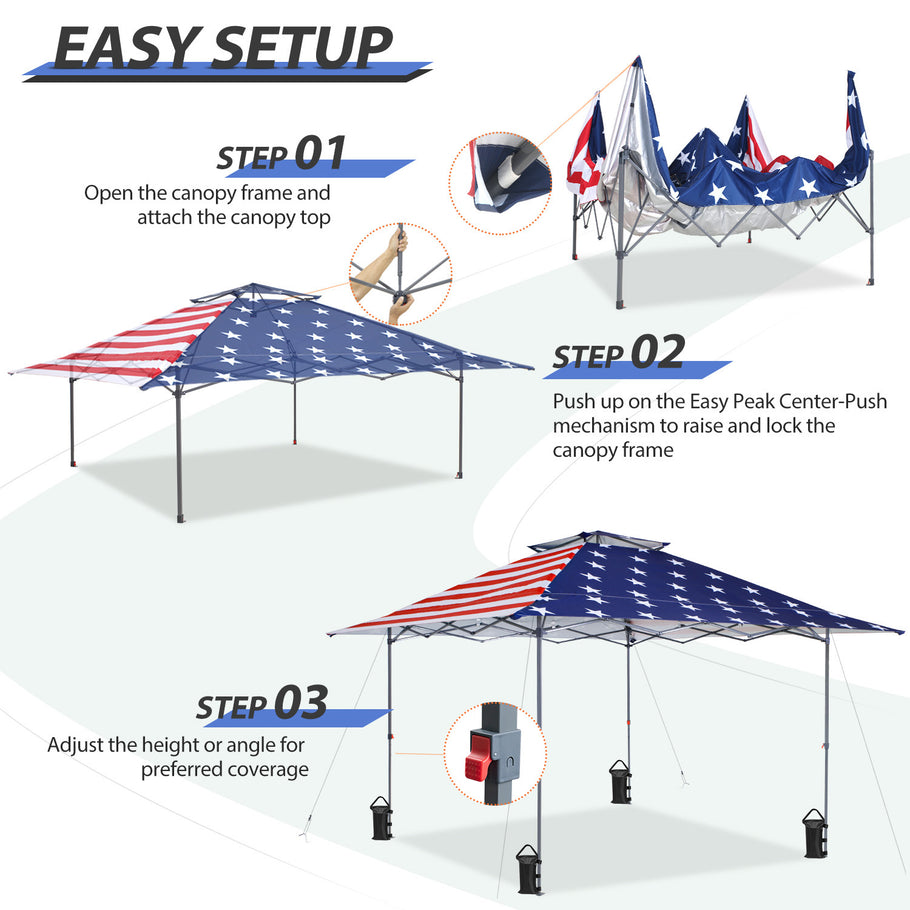 13x13 Straight Leg Pop Up Canopy Tent – Eagle Peak Custom Canopy Tent