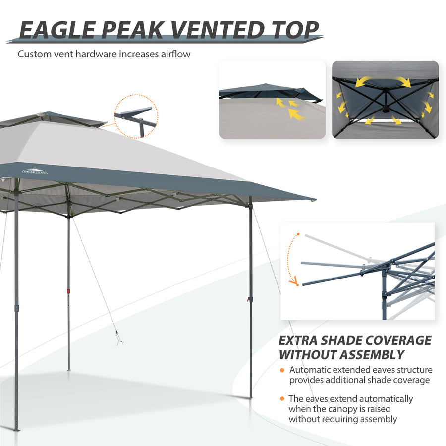 EAGLE PEAK 13x13 Straight Leg Pop Up Canopy Tent – Eagle Peak Canopy ...