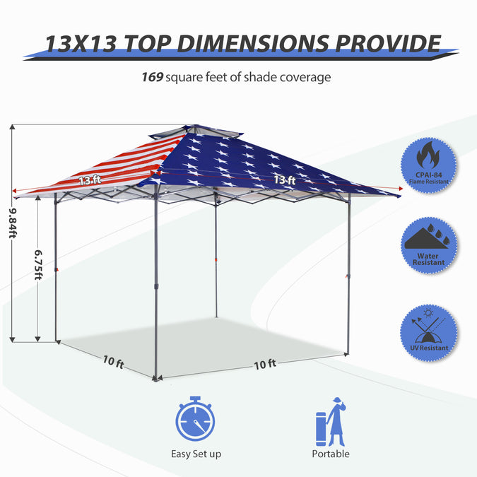 13x13 Straight Leg Pop Up Canopy Tent – Eagle Peak Custom Canopy Tent