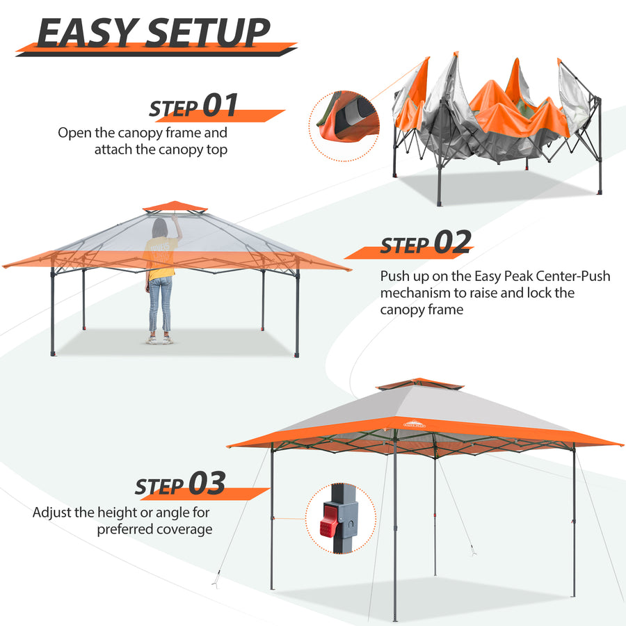 EAGLE PEAK 13x13 Straight Leg Pop Up Canopy Tent – Eagle Peak Canopy ...