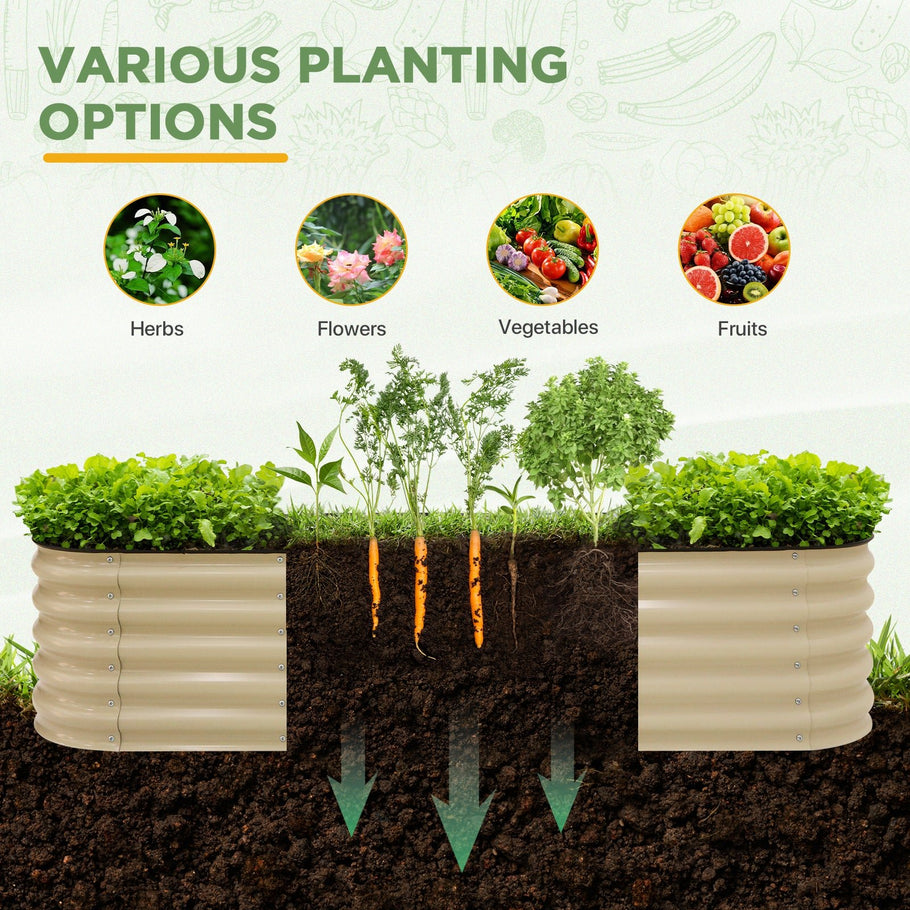 9 in 1 Modular 17in Customizable Elevated Raised Garden Bed, Olive Gre ...