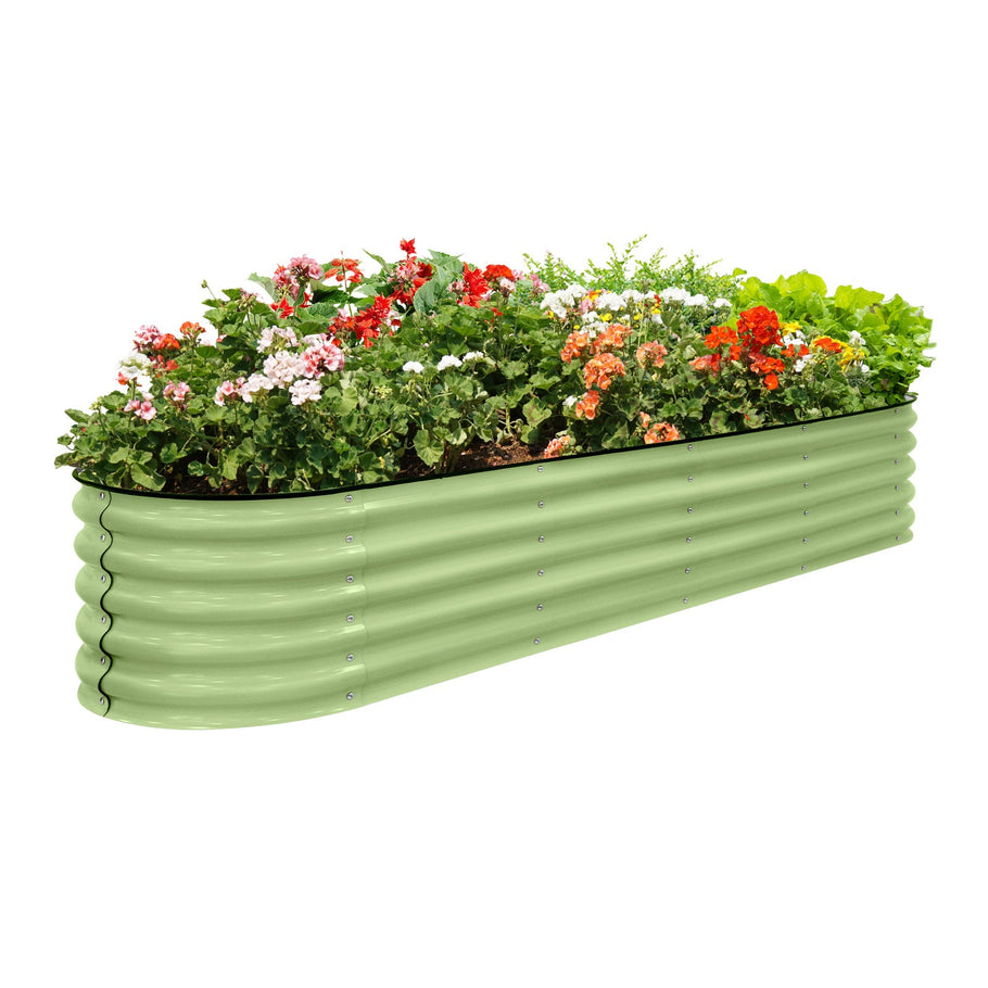 9 in 1 Modular 17in Customizable Elevated Raised Garden Bed, Olive Gre ...