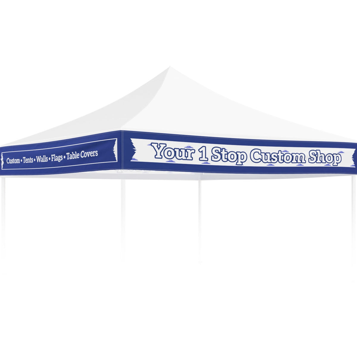 Custom Canopy Valance Wrap Banner with Business Logo for 10x10 Pop Up ...
