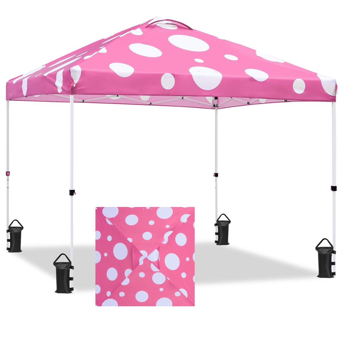 EAGLE PEAK 10’ x 10' Straight Leg Pop Up Canopy with 100 sqft of Shade ...