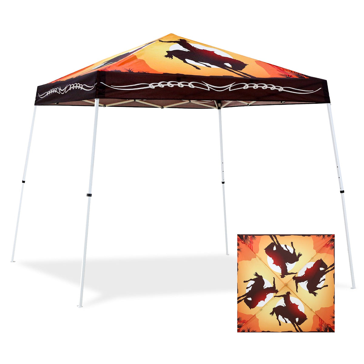 EAGLE PEAK 10’ x 10' Straight Leg Pop Up Canopy with 100 sqft of Shade ...