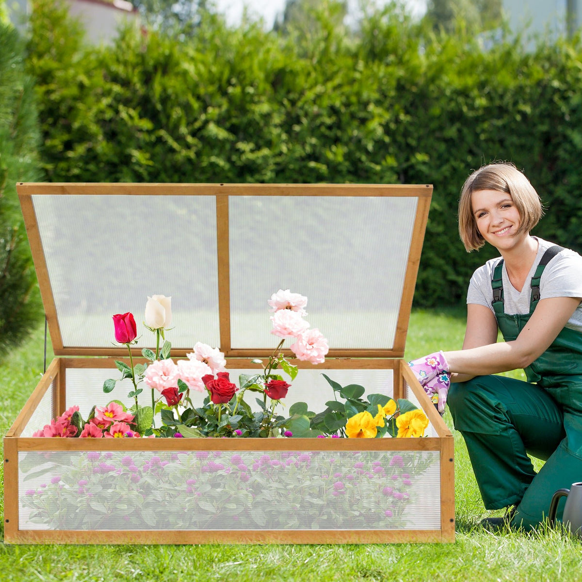 Garden Cold Frame Greenhouse, 39.4''x25.4''x15.9'' – Eagle Peak