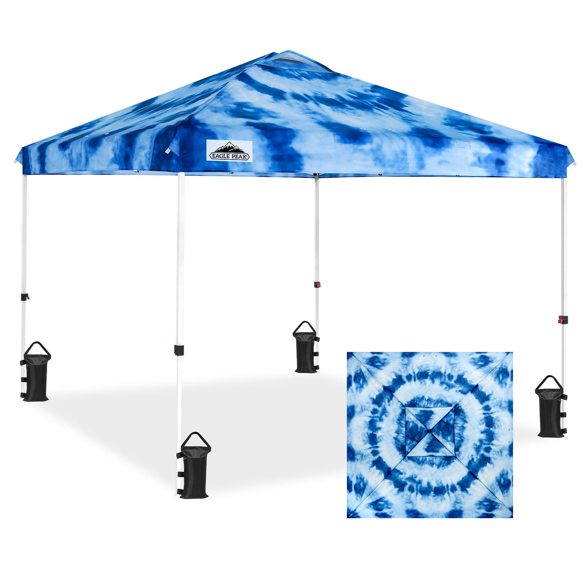 EAGLE PEAK 10’ x 10' Straight Leg Pop Up Canopy with 100 sqft of Shade ...